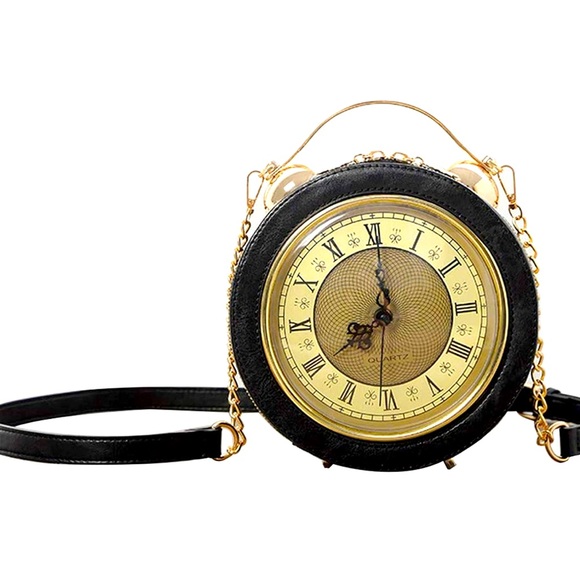 Bags | Clock Bag Real Workingvintage Crossbody Messenger Bag | Poshmark